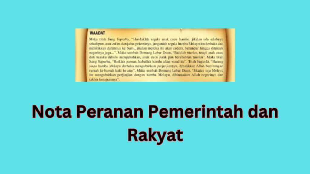 Nota Peranan Pemerintah dan Rakyat - APDM